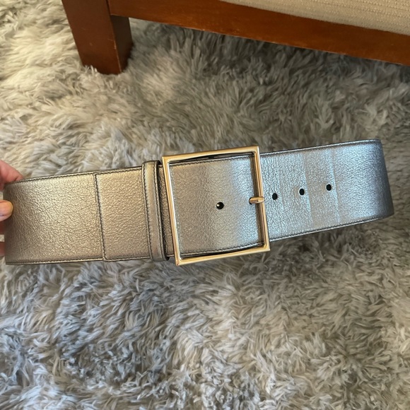Yves Saint Laurent | Accessories | Ysl Metallic Belt With Minimalist ...